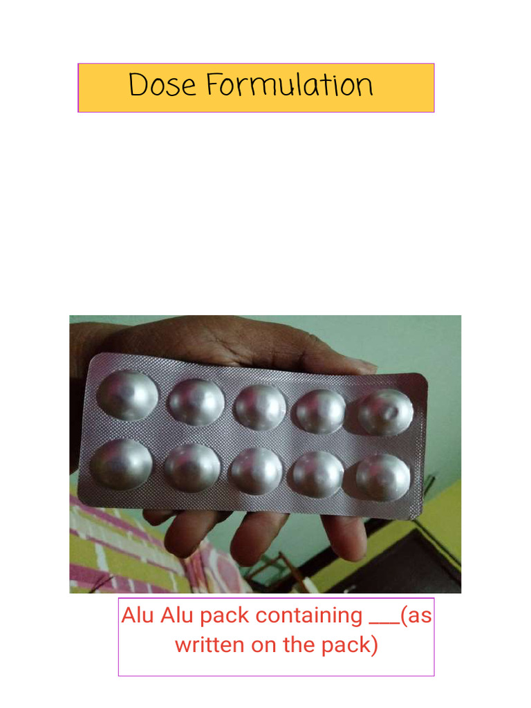 Dose Formulation ? | PDF