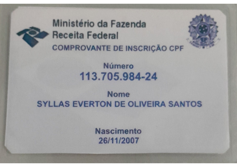 Cadastro de Pessoa Física-Cpf | PDF