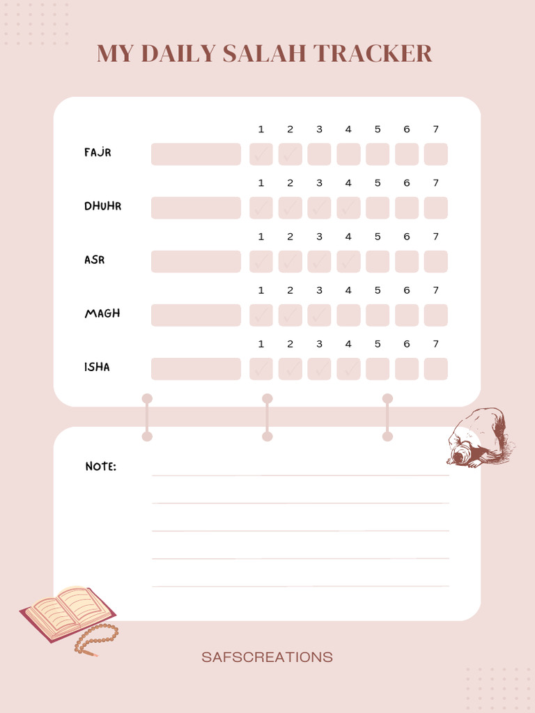 My Daily Salat Tracker | PDF