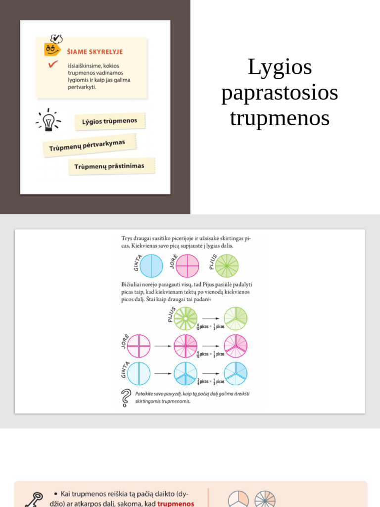 Lygios Paprastosios Trupmenos | PDF