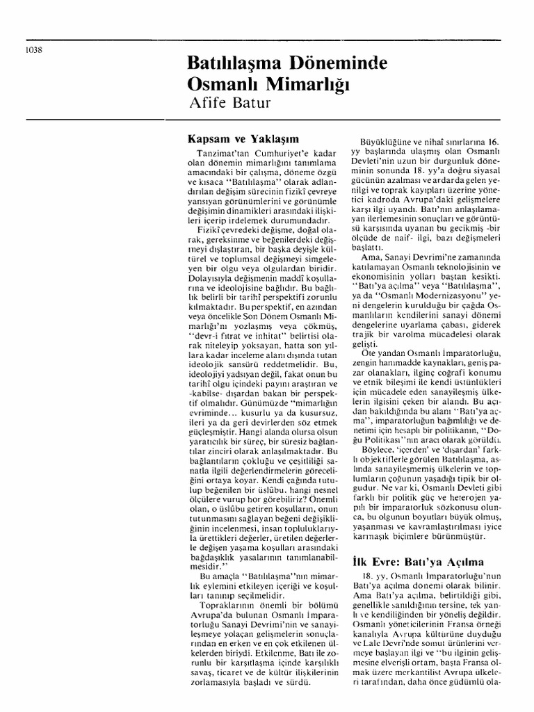 01 Afife Batur-18.Yy Kırpılmış | PDF