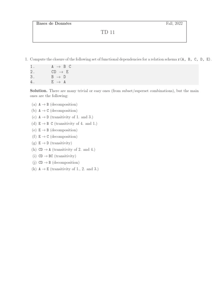 TD11 Normalforms Sols | PDF