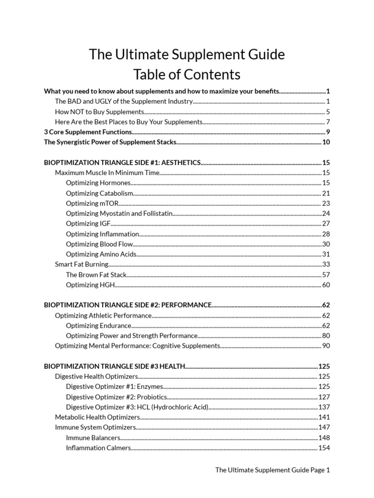The Ultimate Supplement Guide | PDF | Dietary Supplements | Testosterone