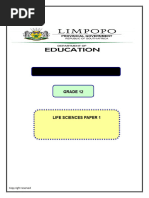 LIFE SCIENCES Grade 12 Trial 2021 P1 and Memo | PDF | Nerve | Reproduction