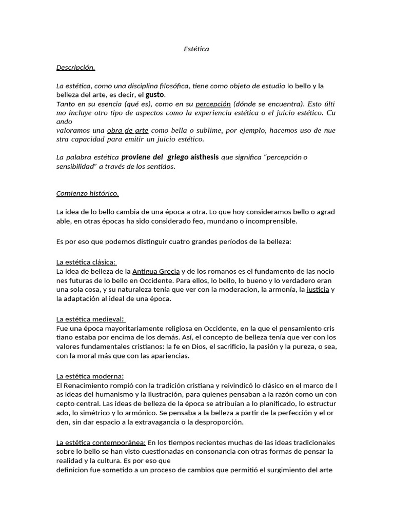 Estética | PDF | Estética | Immanuel Kant