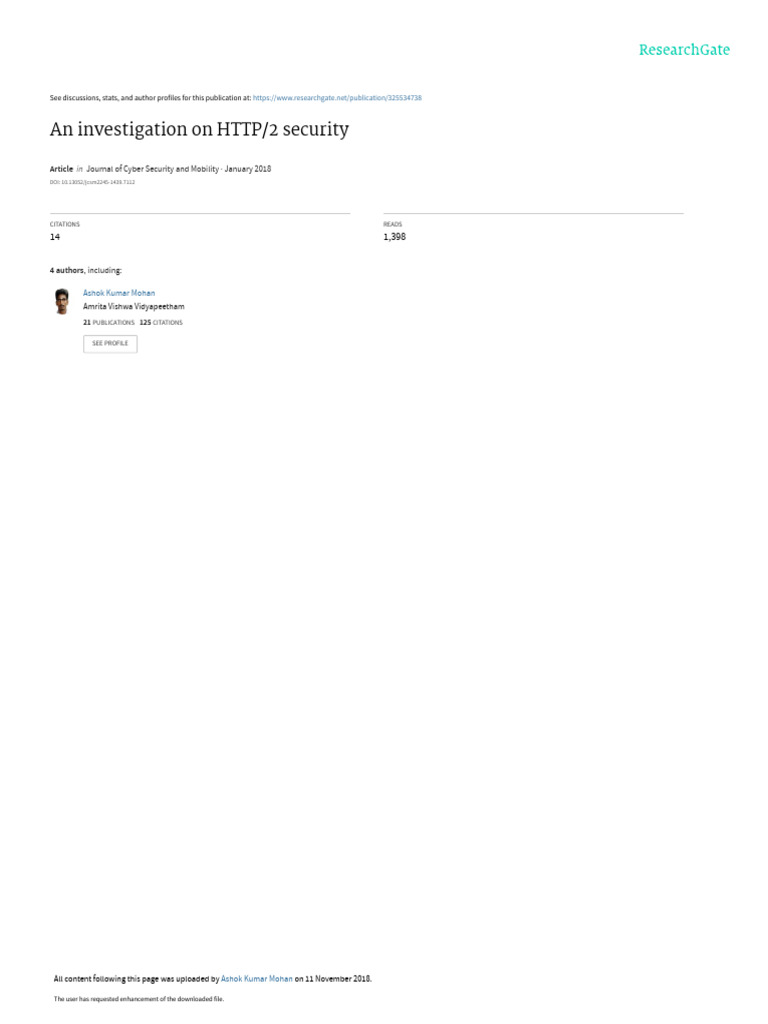 An Investigation On HTTP2 Security | PDF | Transport Layer Security ...