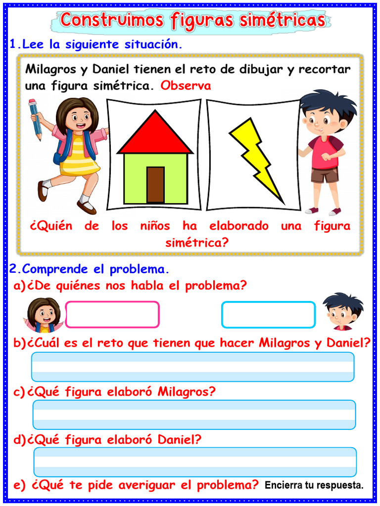 Ficha Construimos Figuras Simétricas | PDF
