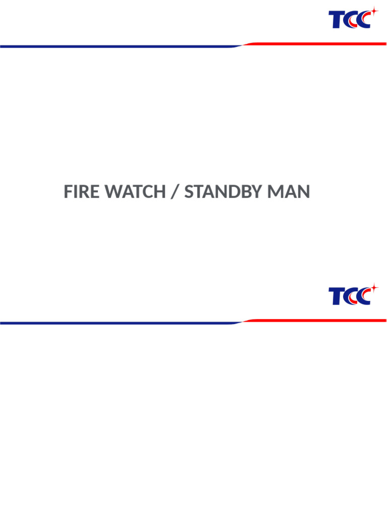 Fire Watch Responsibilities and Protocols | PDF | Fires | Firefighting