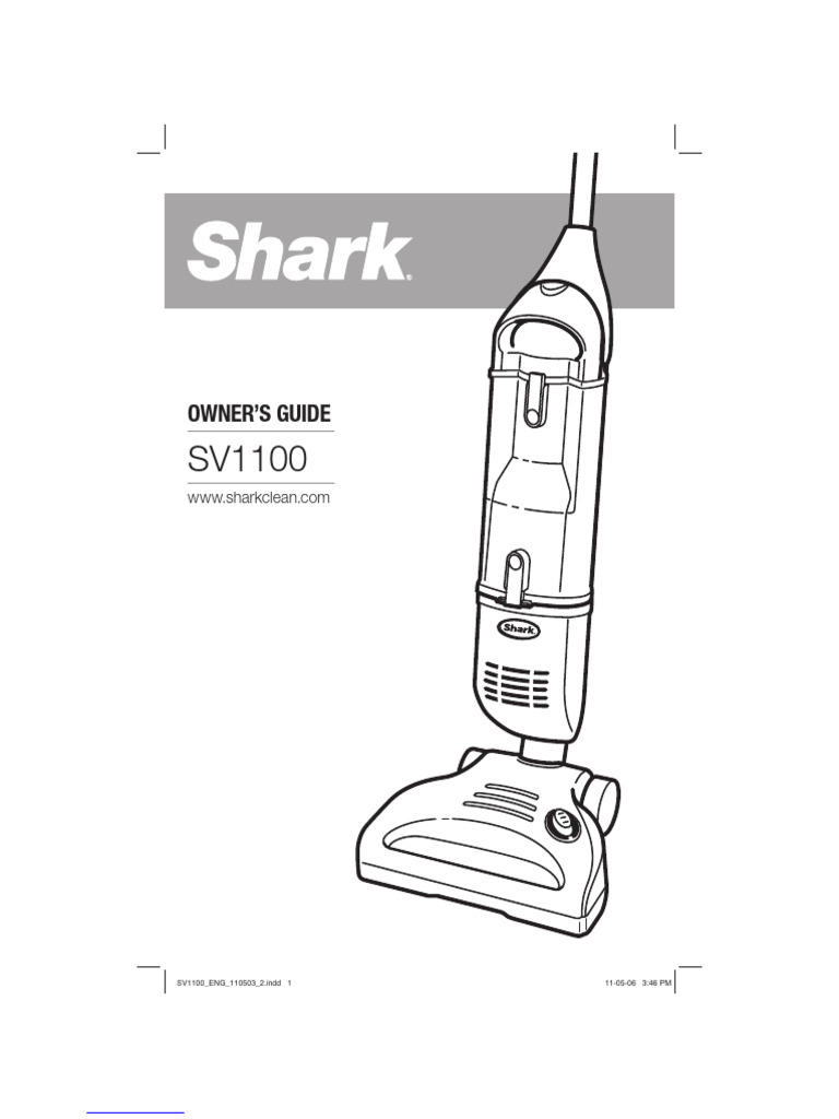 SHARK MANUAL | PDF | Vacuum Cleaner | Battery Charger