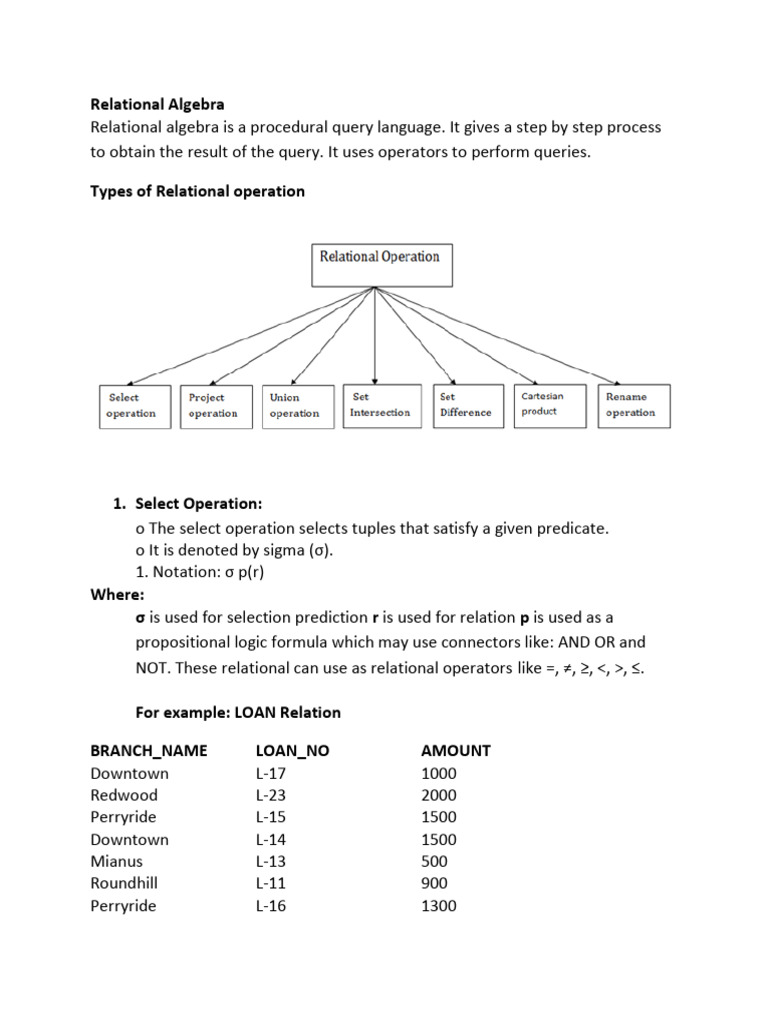 Relational Algebra&relationalCalculus | PDF | Relational Model | Mathematical Logic