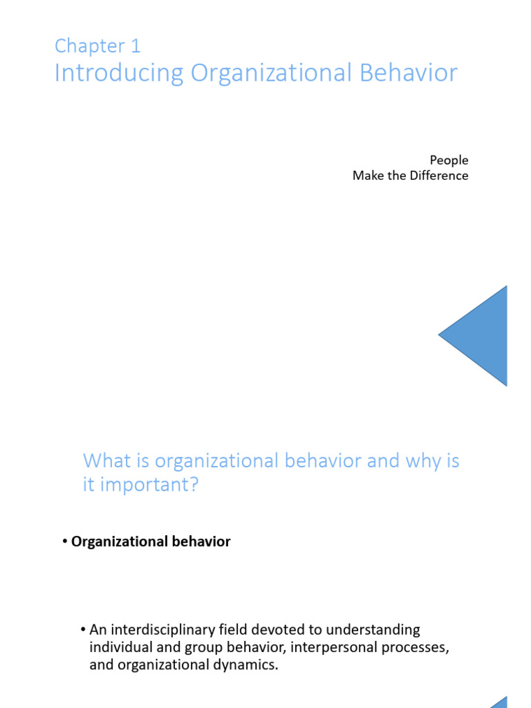 Chap 01 | PDF | Leadership | Organizational Behavior Chap 01 | PDF | Leadership | Organizational Behavior