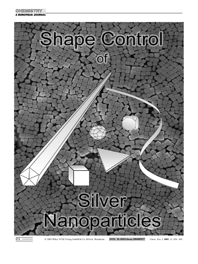 Shape-Controlled Synthesis of Metal Nanostructures: The Case of Silver | PDF | Transmission ...