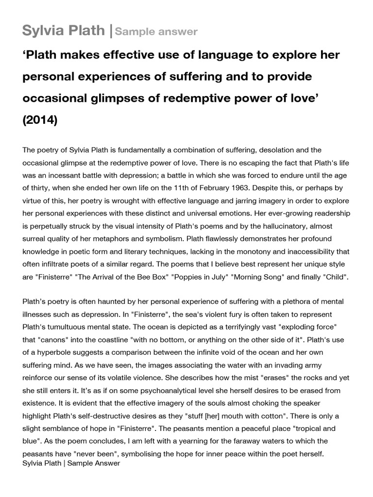 Sylvia Plath | PDF | Sylvia Plath | Poetry