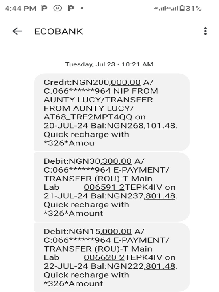 Ecobank Account Statement | PDF