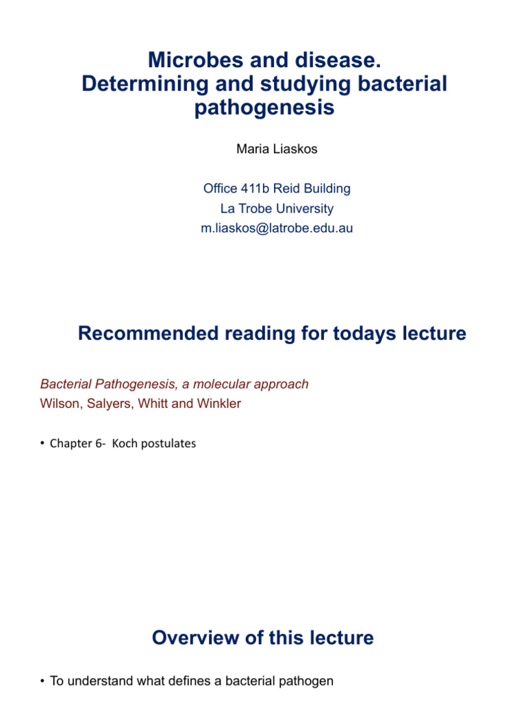 Liaskos Bacterial Pathogenesis Lecture 5 | PDF | Clinical Medicine ...