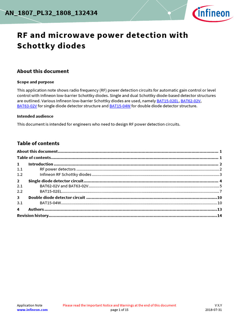 Infineon-AN - 1807 - PL32 - 1808 - 132434 - RF and Microwave Power ...