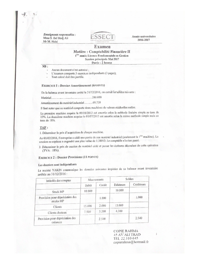 Essect 2017 + Correction | PDF