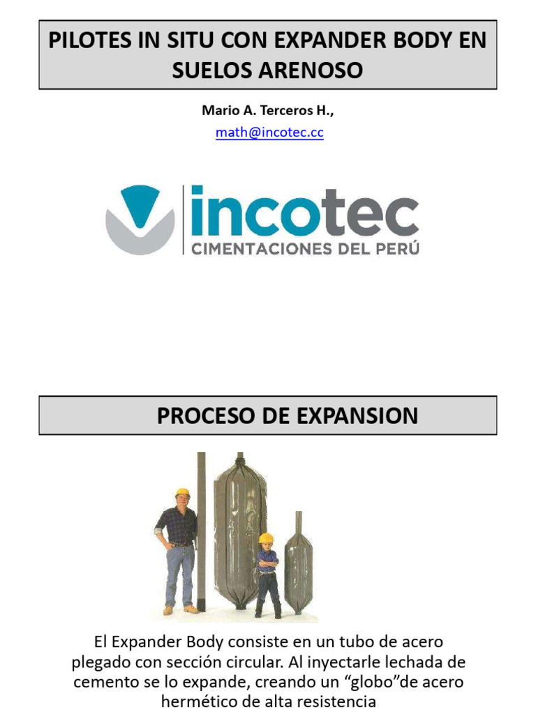 Tecnología Expander Body | PDF | Fundación profunda | Ingeniería ...