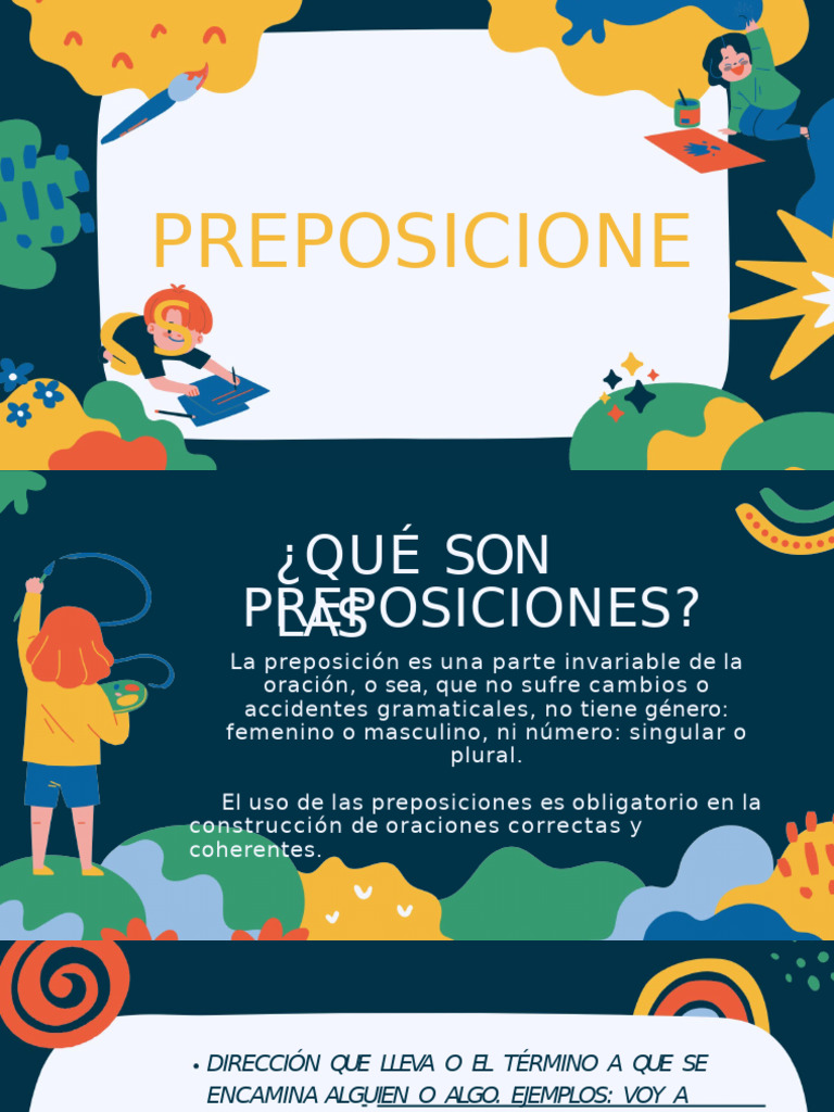 Preposiciones | PDF | Adverbio | Verbo