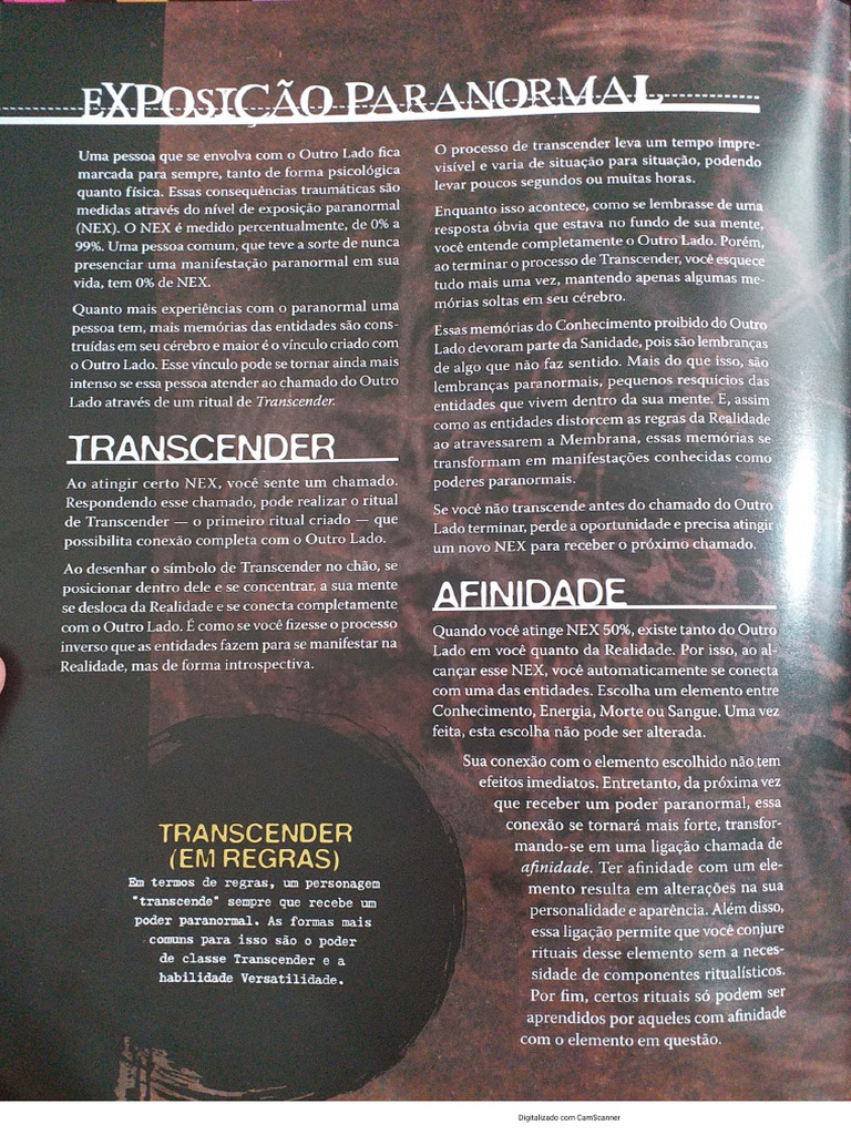 (ordem paranormal) PODERES PARANORMAIS - livro base | PDF