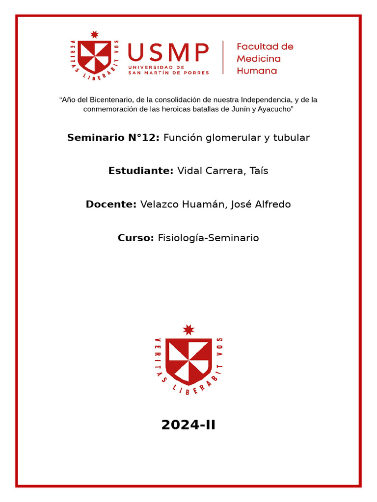 Fisio 12 Informe Taís Vidal Carrera | PDF | Riñón | Sangre