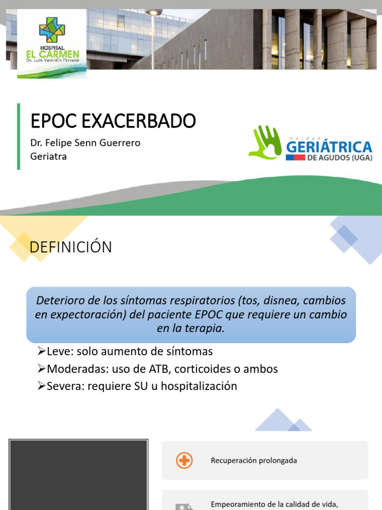 EPOC Exacerbado | PDF | Neumonía | Enfermedad pulmonar obstructiva crónica