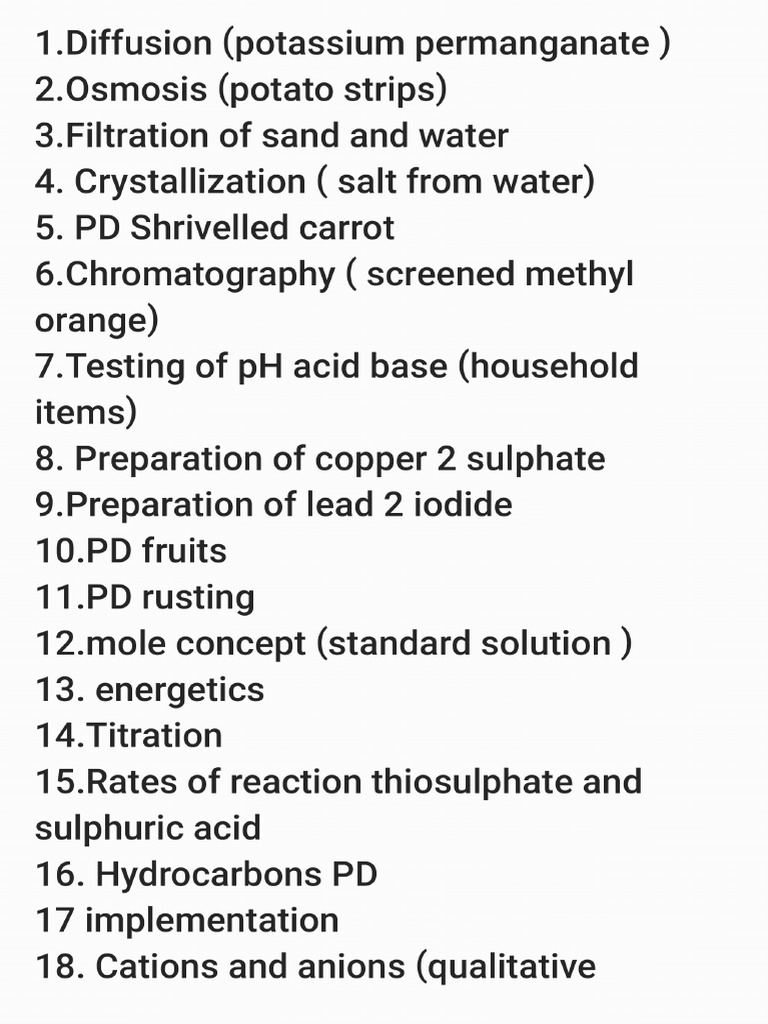 Csec Chemistry Labs 2024 2025 - 241101 - 154804 | PDF