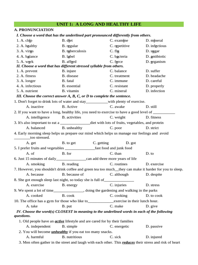 T NG Ôn 3unit Onl | PDF | Adolescence | Internet Of Things