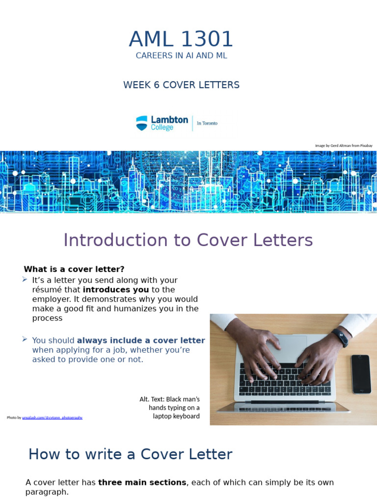 Week 6-AML 1301-Cover Letters | PDF