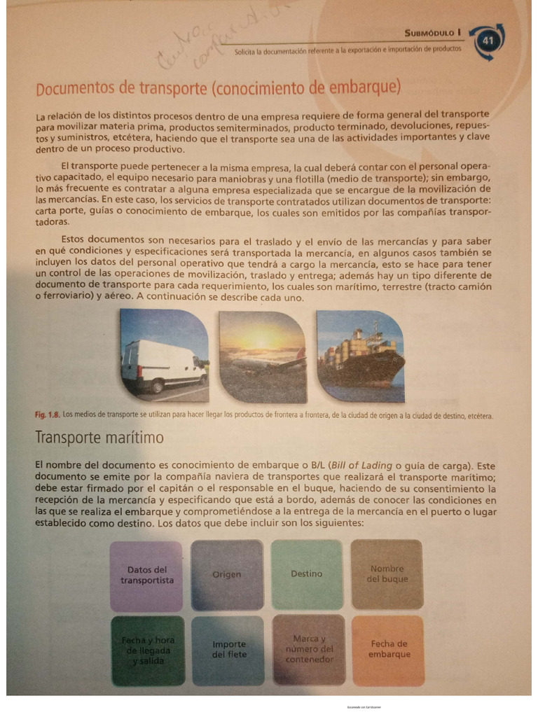 Documentos Transporte Exportar | PDF