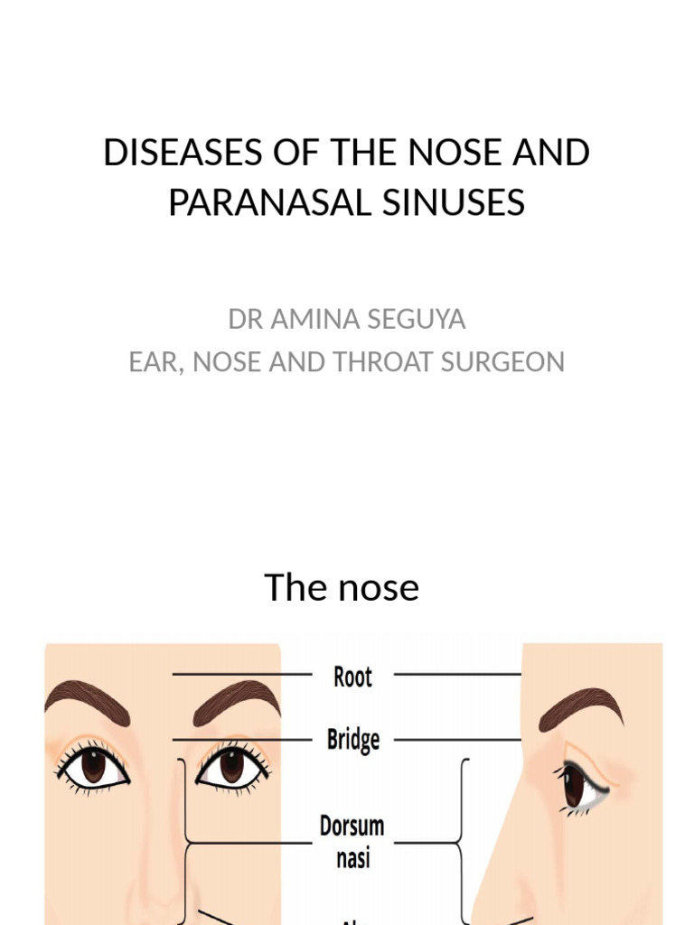 Disorders of the Nose Overview | PDF | Human Nose | Medical Specialties