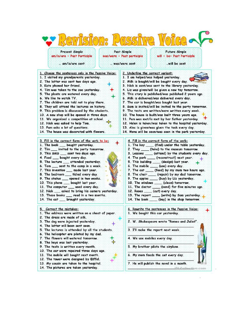 Passive Voice Exercises: Present, Past, Future | PDF
