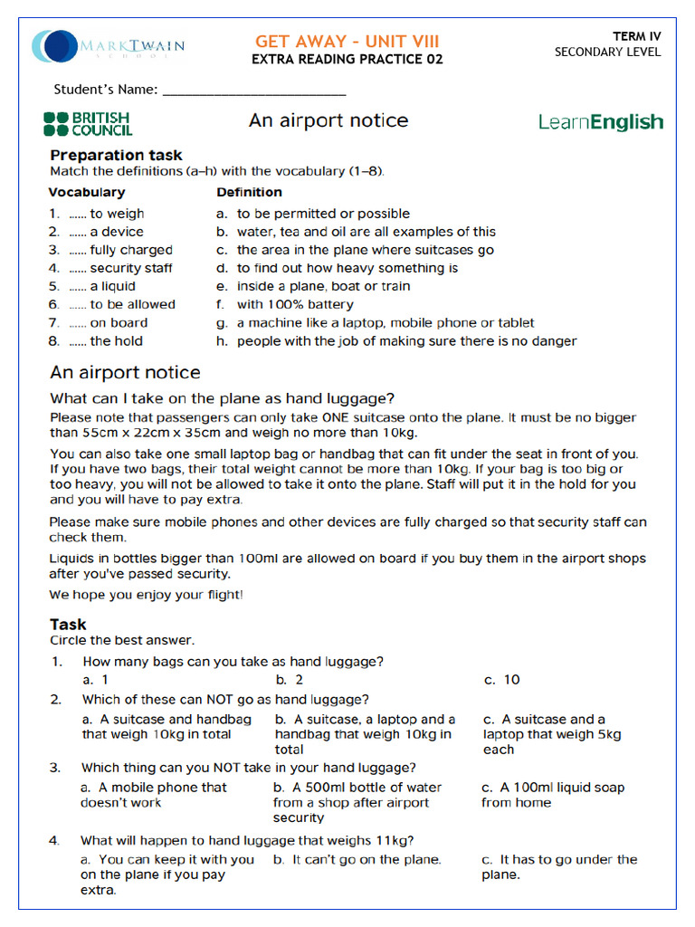 EXTRA READING PRACTICE 2 - BASIC SEC | PDF