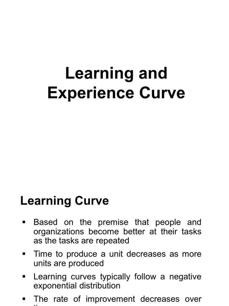 Experience vs Learning Curve Explained | PDF | Business | Economies