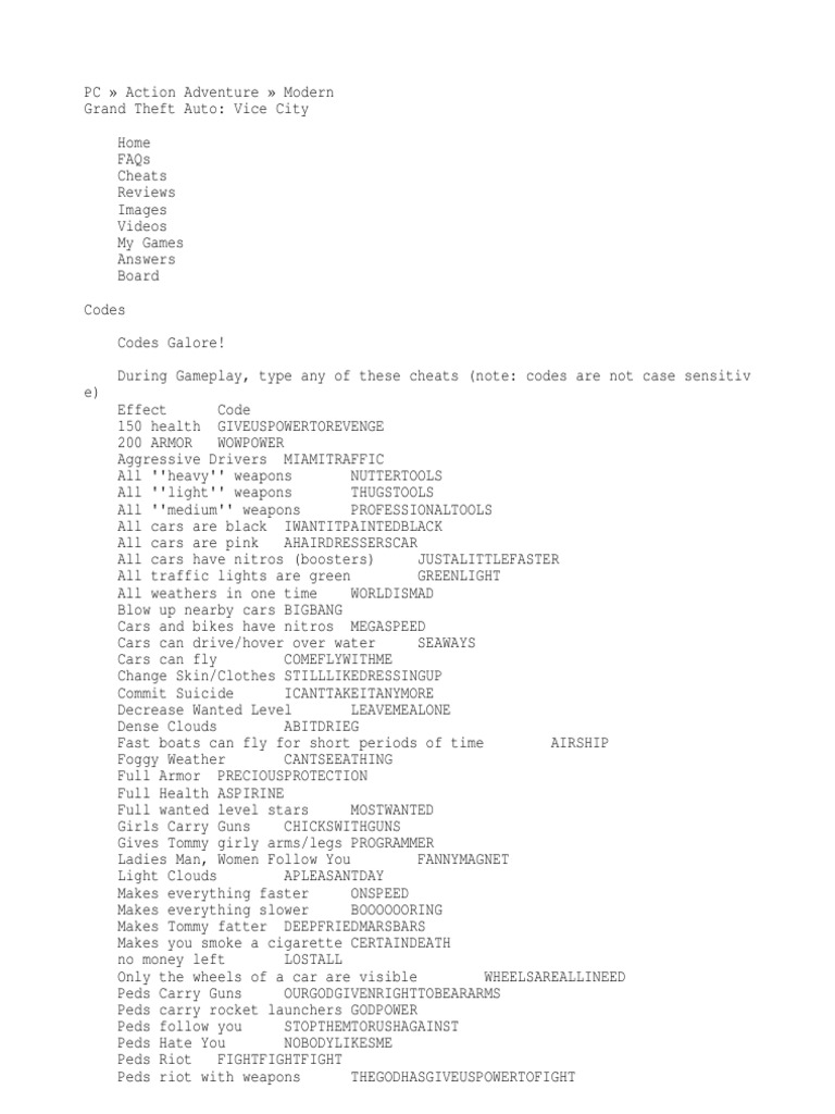 Gta Password | Leisure | Sports