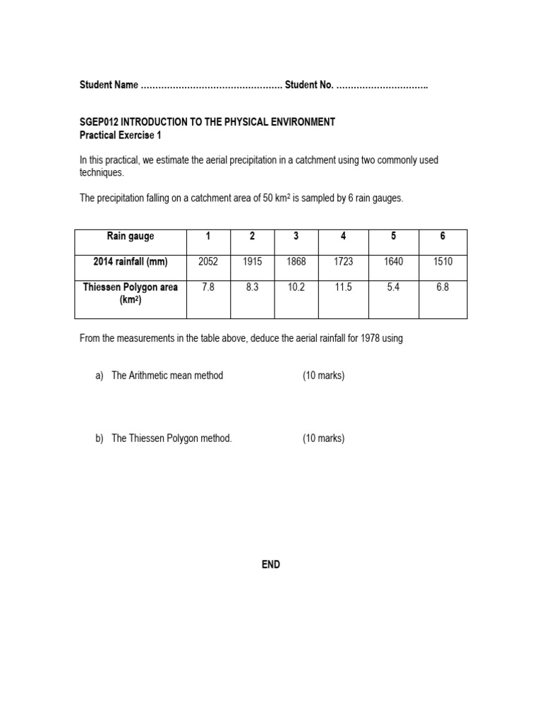 SGEP012 Practical 1 | PDF