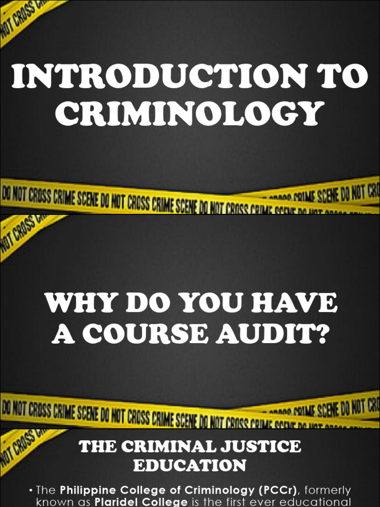 Introduction To Criminology | PDF | Crimes | Crime & Violence