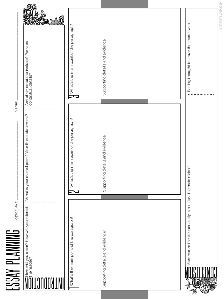 Essay Planning Guide and Template | PDF