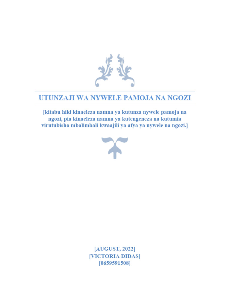 Utunzaji Wa Nywele Pamoja Na Ngozi | PDF