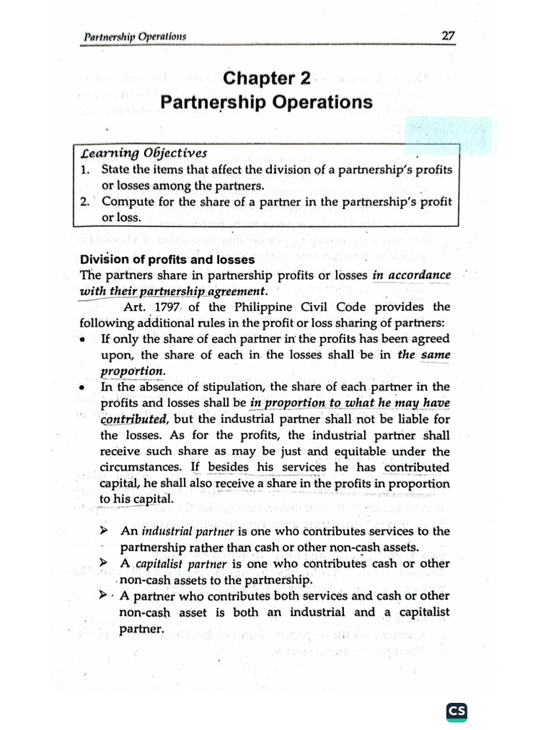 Partnership Operation | PDF