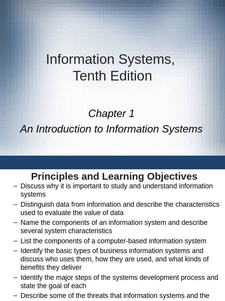 IS ch01 | PDF | Computer Network | Information