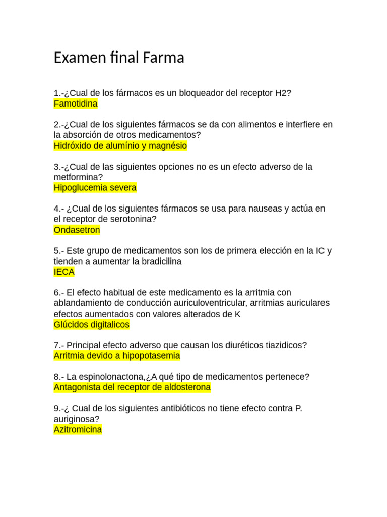 Final Farma | PDF | Medicamentos con receta | Drogas