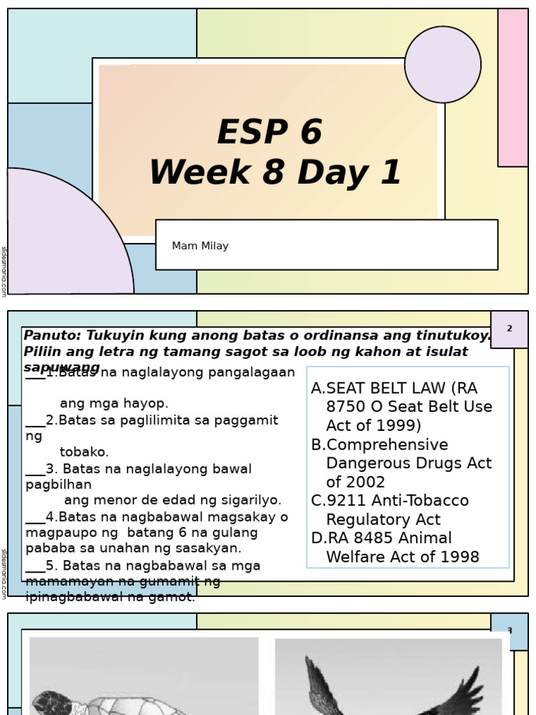 ESP 6 Q3 Week 8 April 11 | PDF