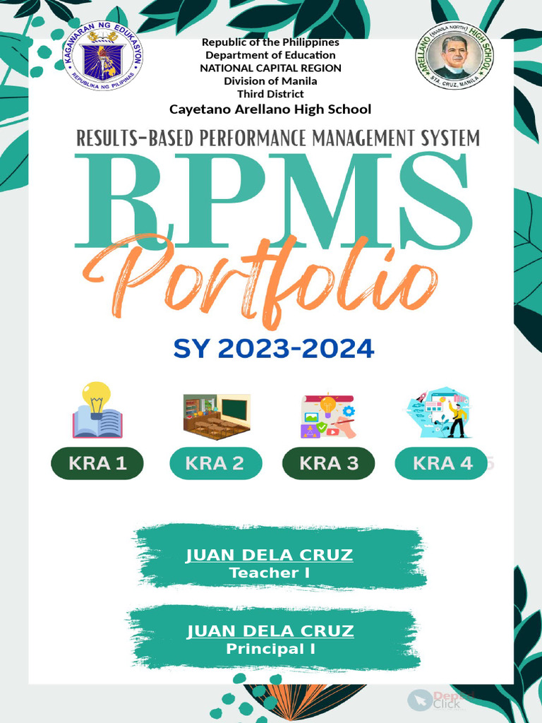 E Rpms Portfolio Template For Proficient Teachers | PDF | Learning ...