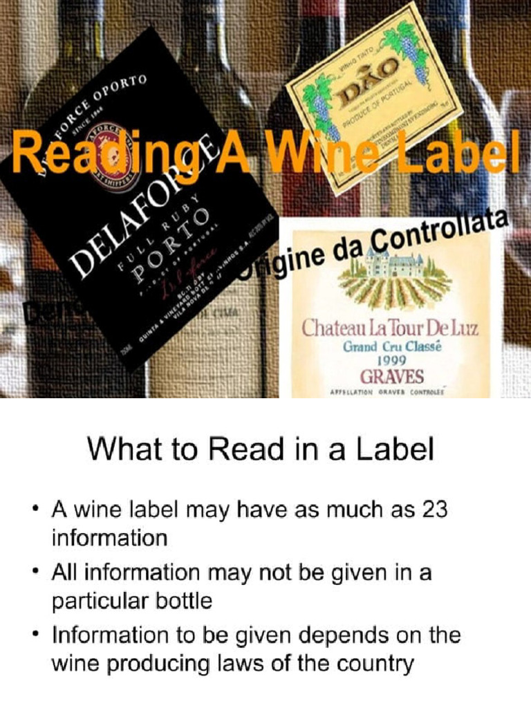 Reading Wine Labels | PDF