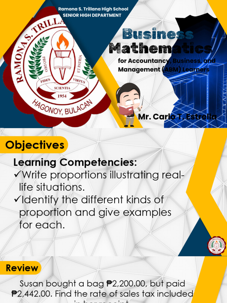 BusMath-LM3-Ratio and Proportions | PDF | Ratio | Mathematics