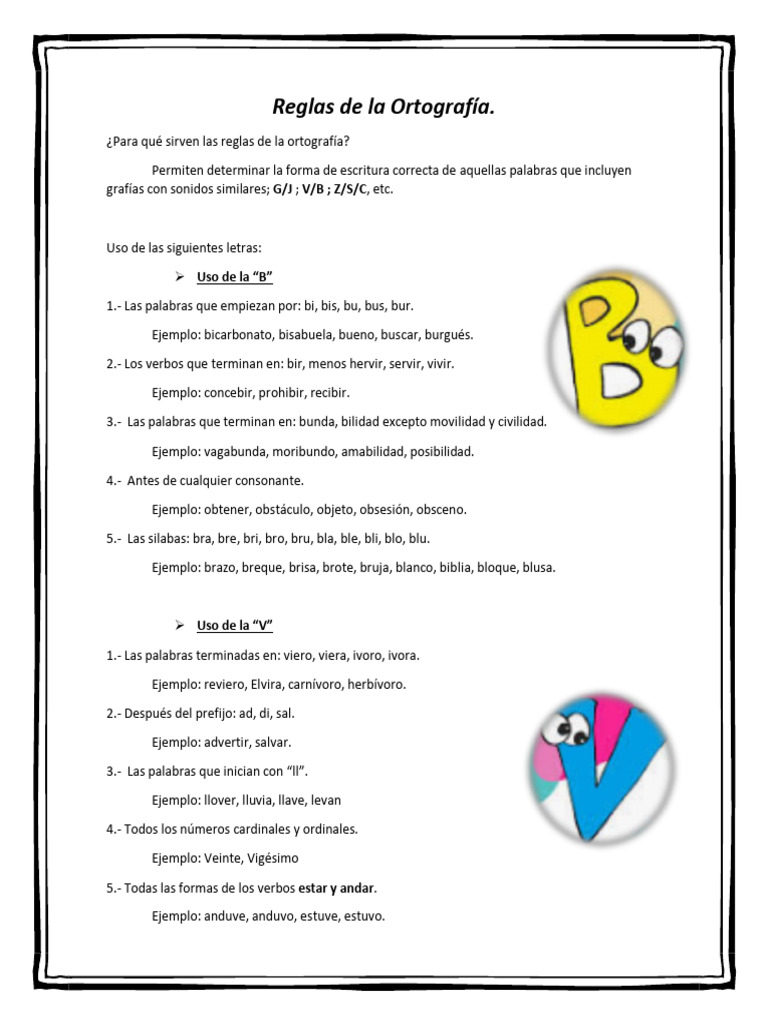 Reglas de La Ortografia | PDF | Fonética | Lingüística