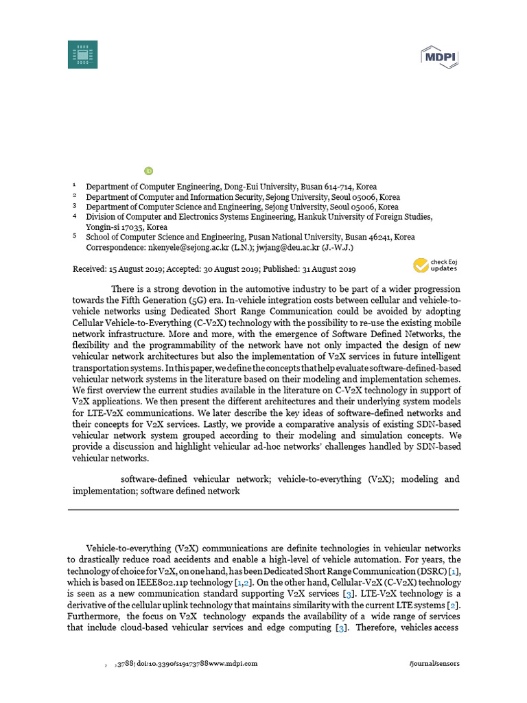 1 - Software-Defined Network-Based Vehicular | PDF | Computer Network | Routing