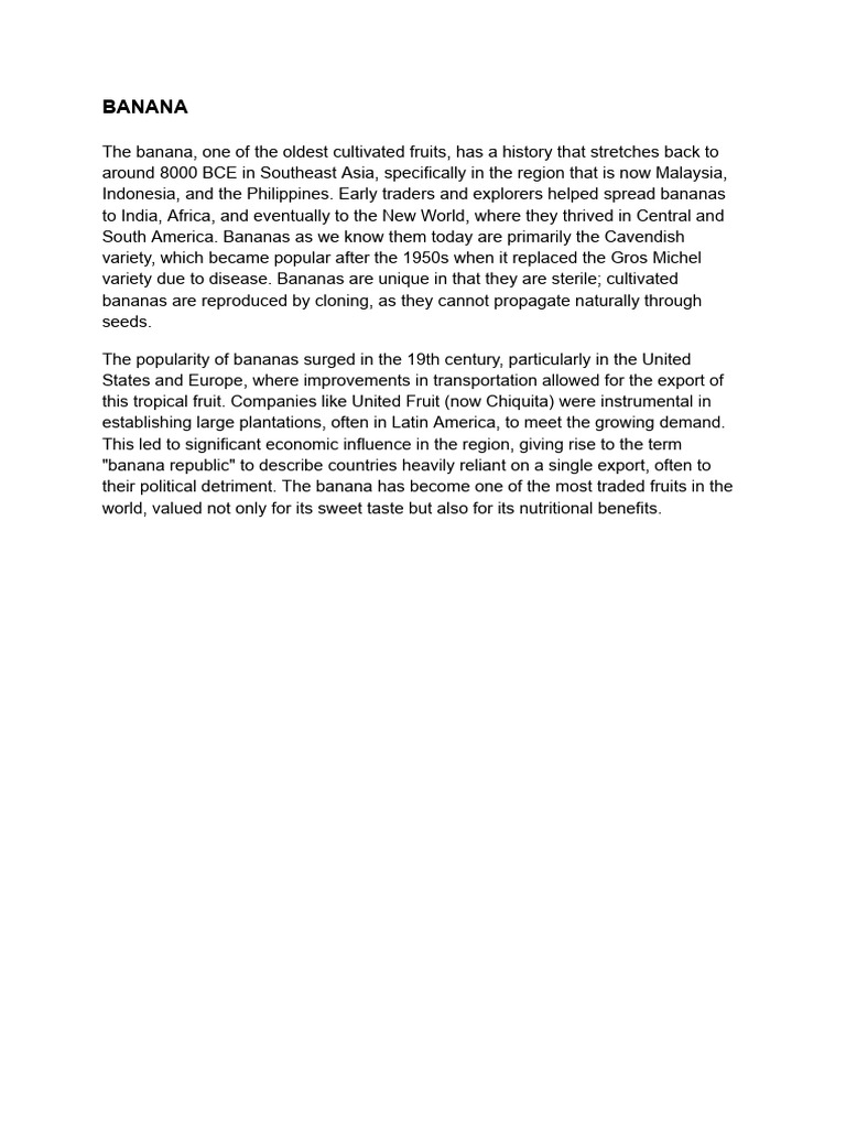 Banana | PDF | Travel