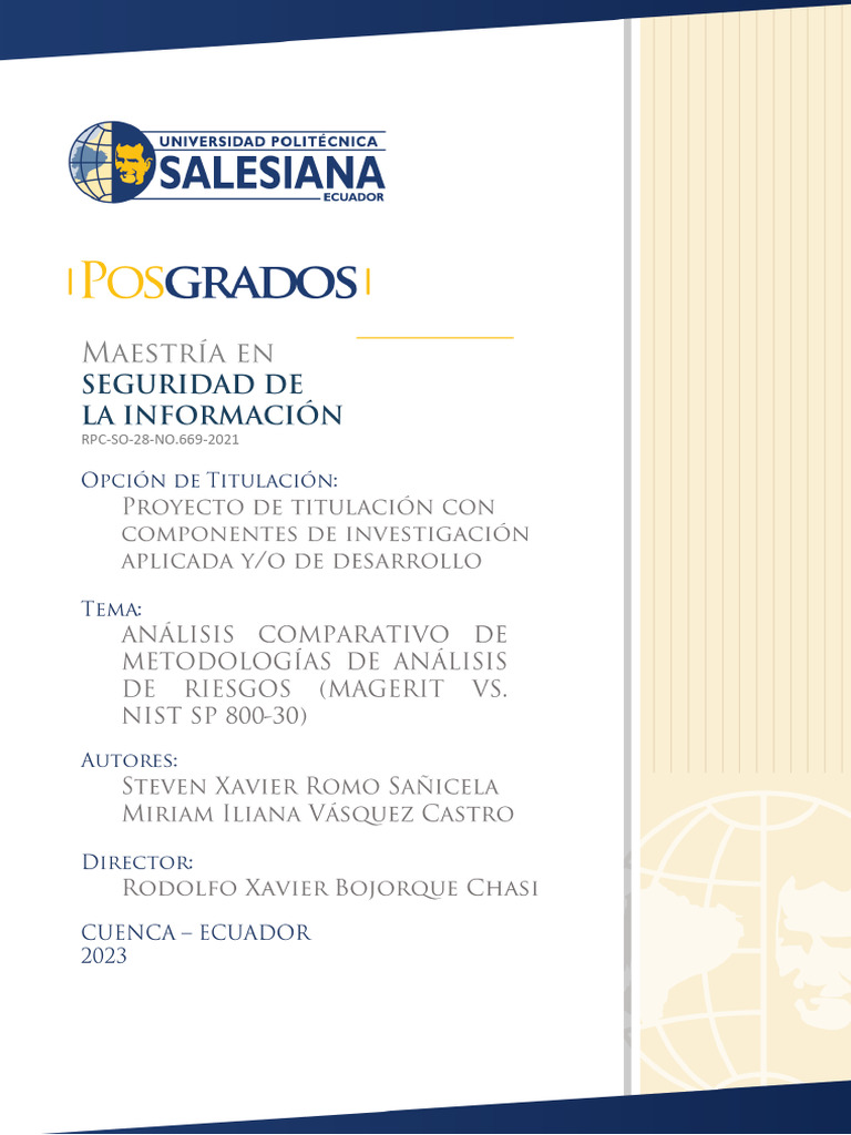 Comparativa de Magerit y NIST en Riesgos | PDF | Riesgo | Seguridad de ...